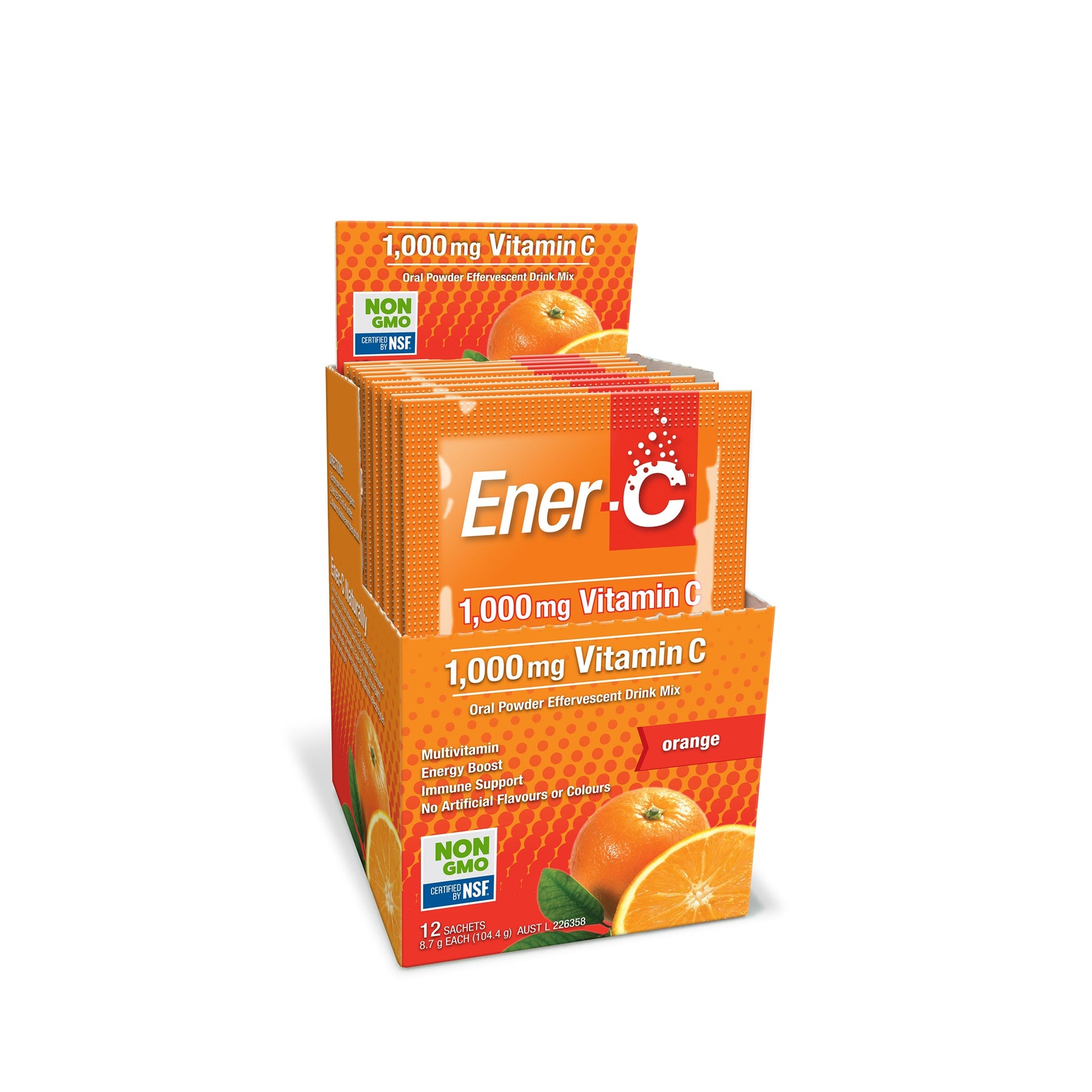 Ener-C Orange Effervescent Multivitamin Drink 12 Sachets – RespectHealth