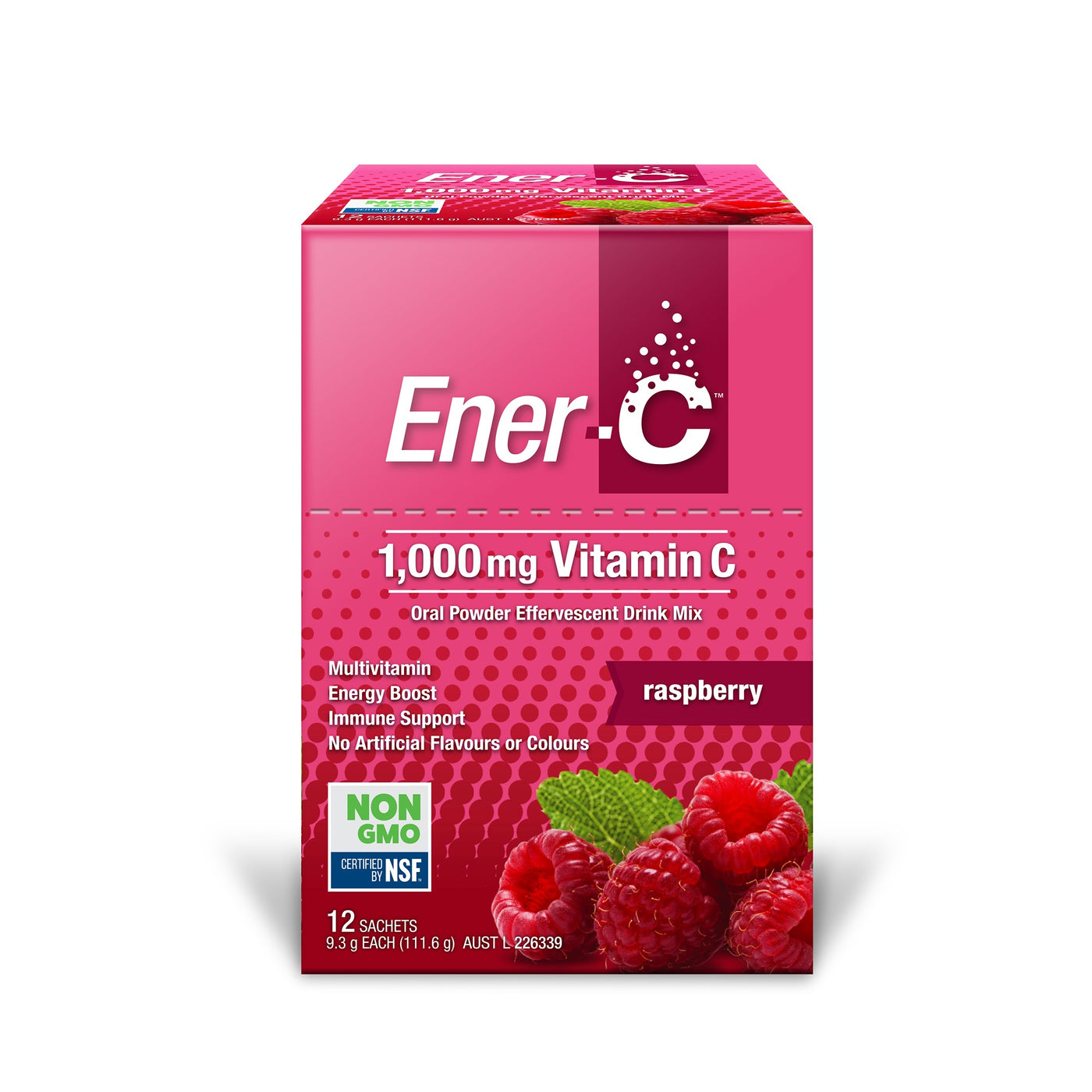 Ener-C Raspberry Effervescent Multivitamin Drink - 12 Sachets ...