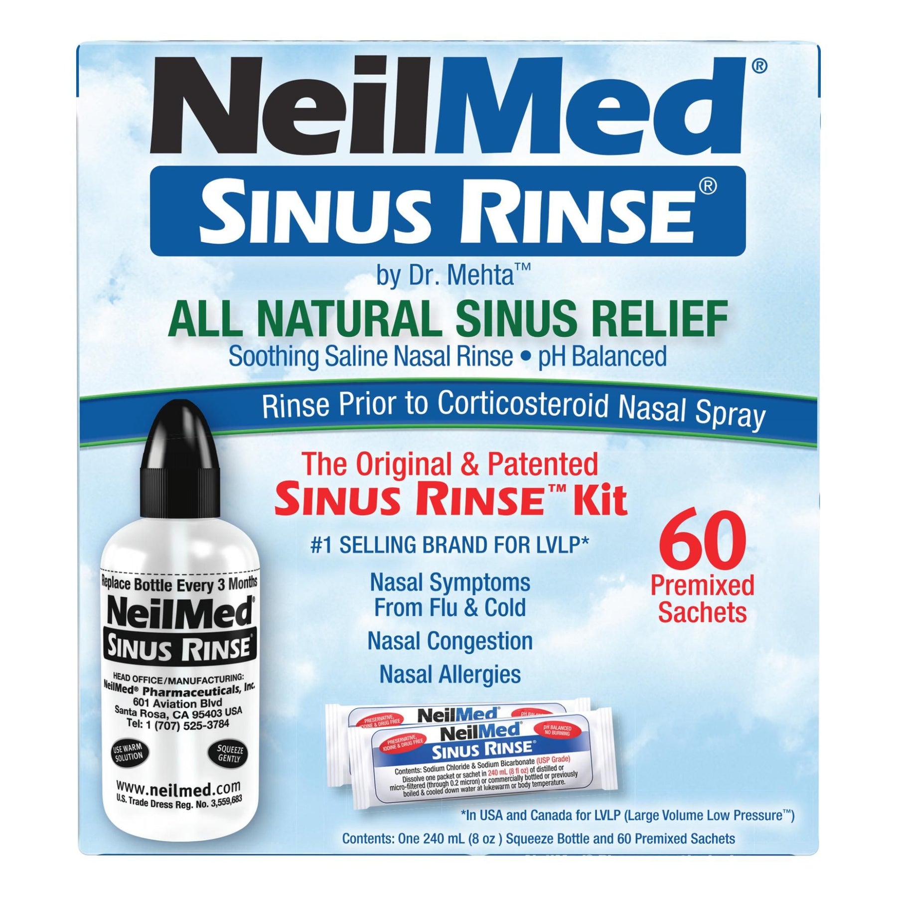 NeilMed Naspira Sinus Rinse Kit - 60 Sachets – RespectHealth