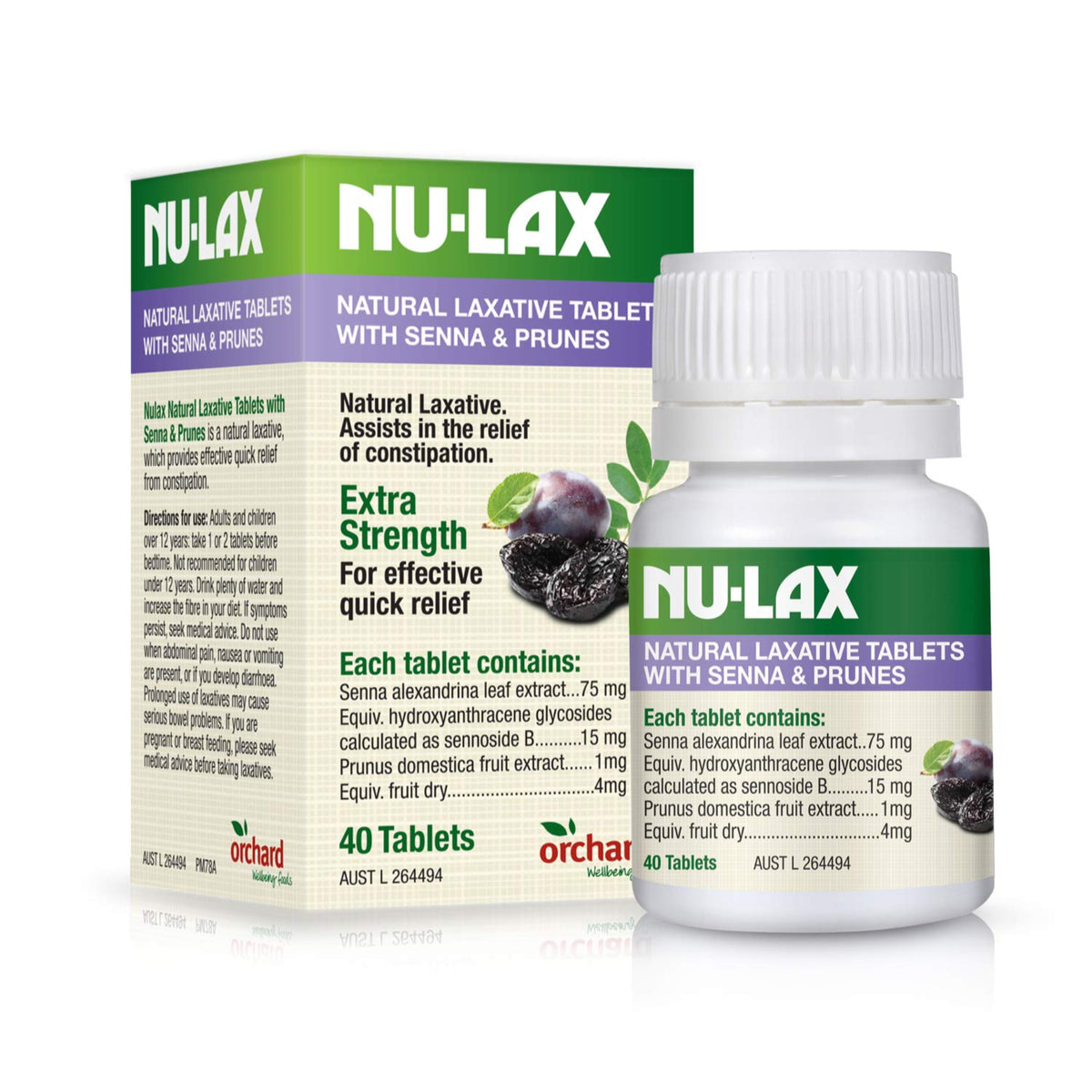 Nu-Lax Natural Laxative Senna & Prune 40 Tablets – RespectHealth