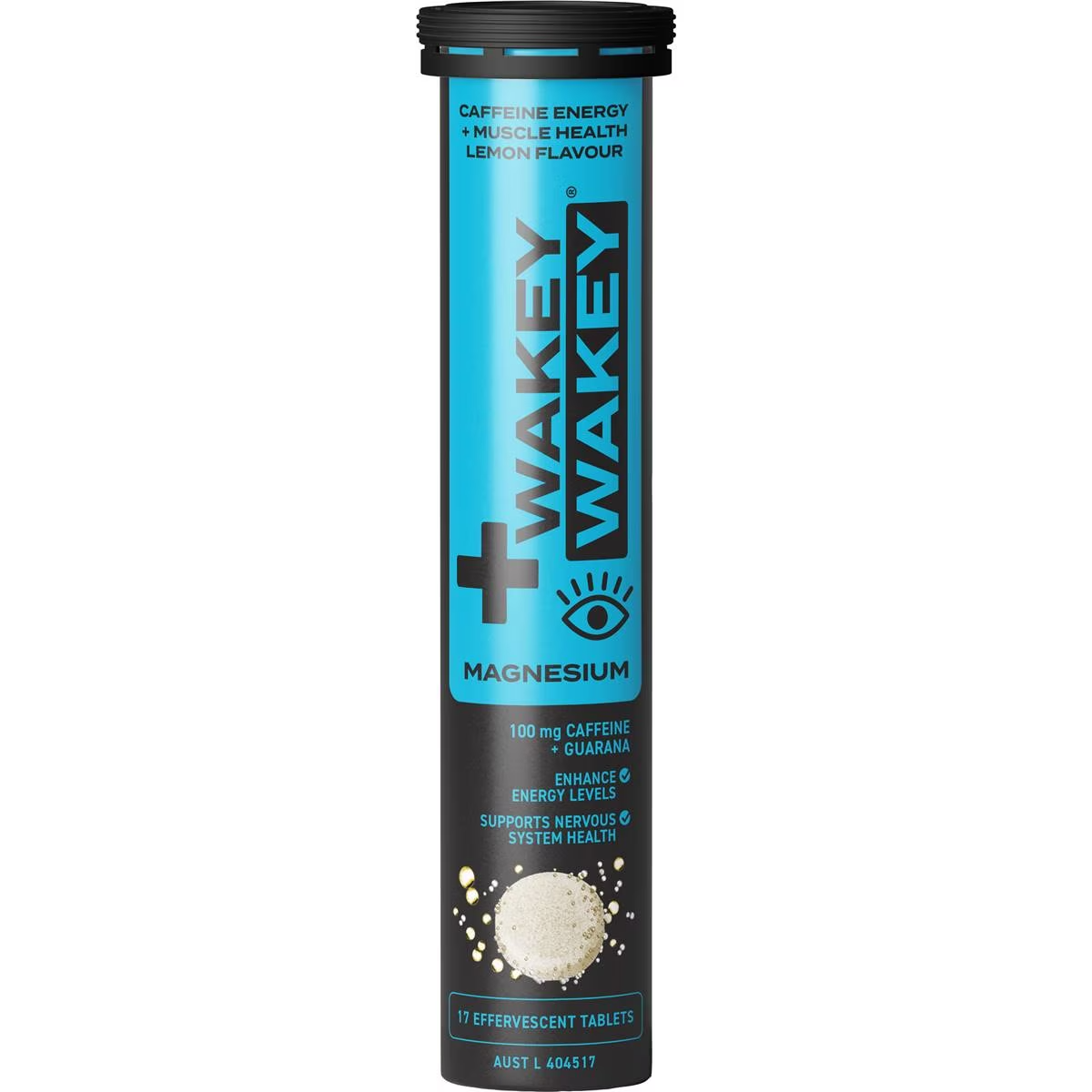 Wakey Wakey Caffeine Plus Magnesium Effervescent Lemon Flavour 17 Tabl ...